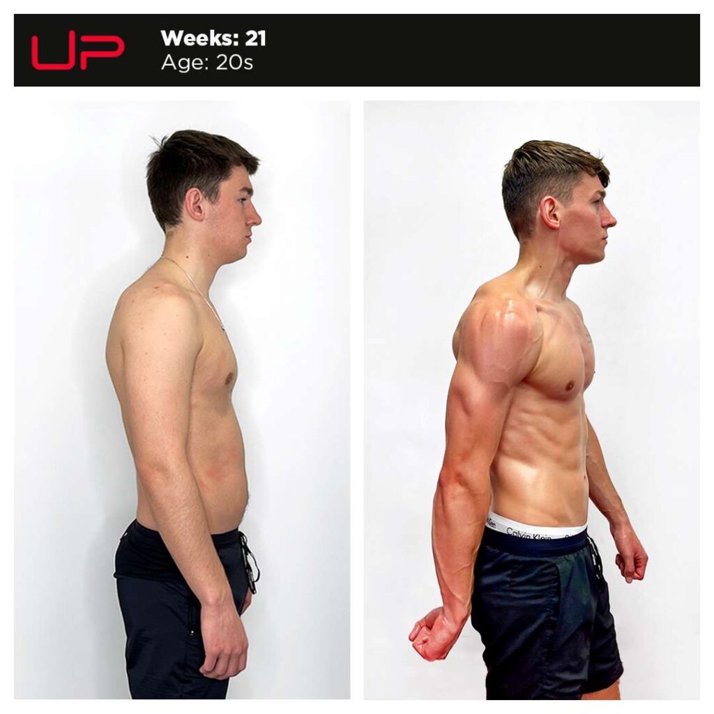 Brandon shaped an eye-catching six-pack physique.